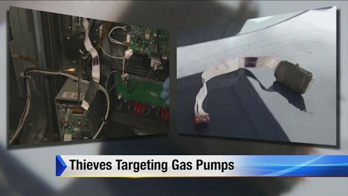 Thieves targeting gas pumps