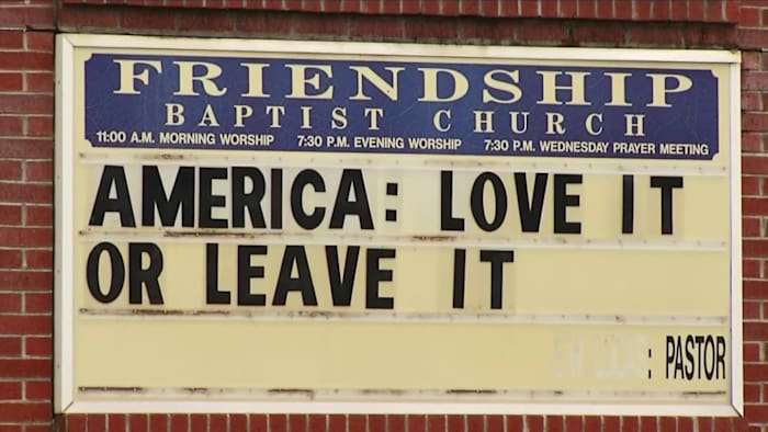 Friendship Baptist Church controversial sign