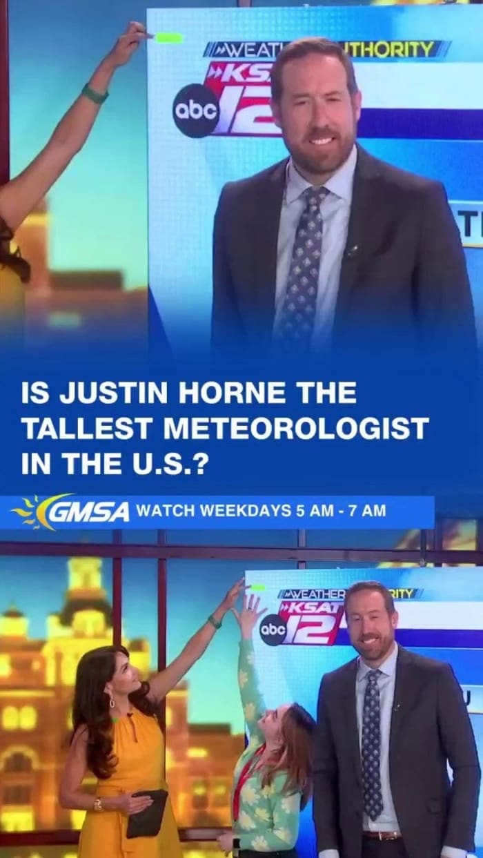 Is Justin Horne the tallest meteorologist in the US?