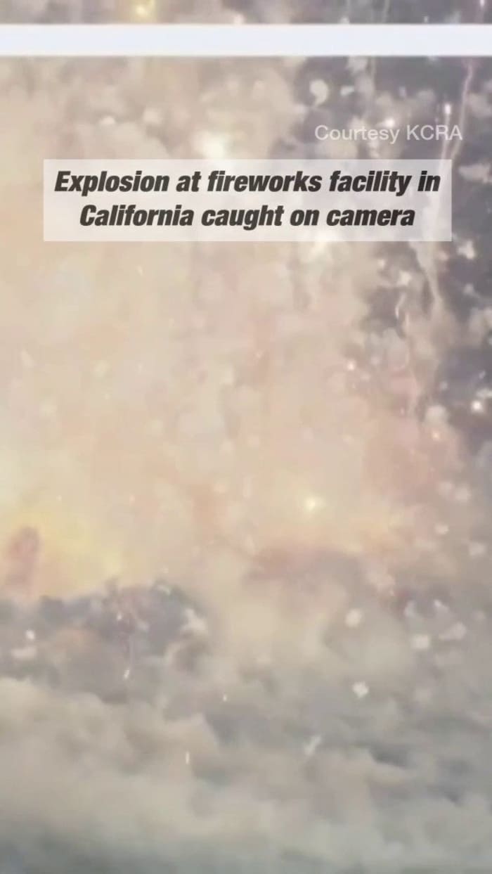 VIDEO: Fire at California fireworks facility causes explosion