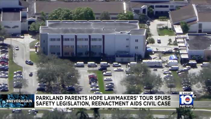 Reenactment of Parkland school shooting to be held after US lawmakers tour building