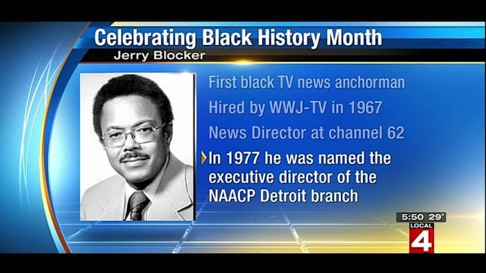 Jerry Blocker - First Black TV News Anchorman in Michigan