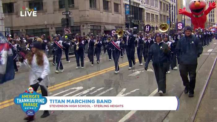 Titan Marching Band from Stevenson High School performs at America's ...