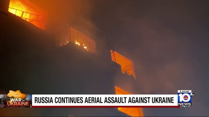 Russia launches aerial assault for 2nd night in Ukraine