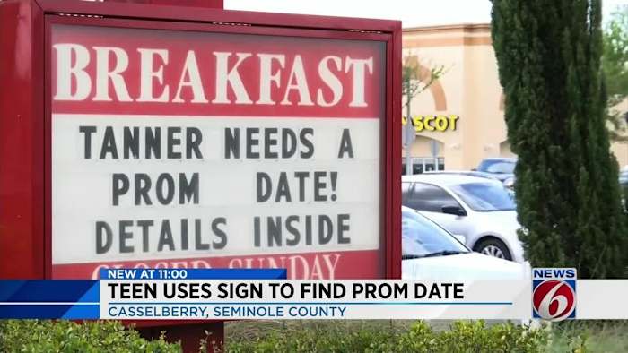 Will a Chick-fil-A sign help teen employee find a prom date?