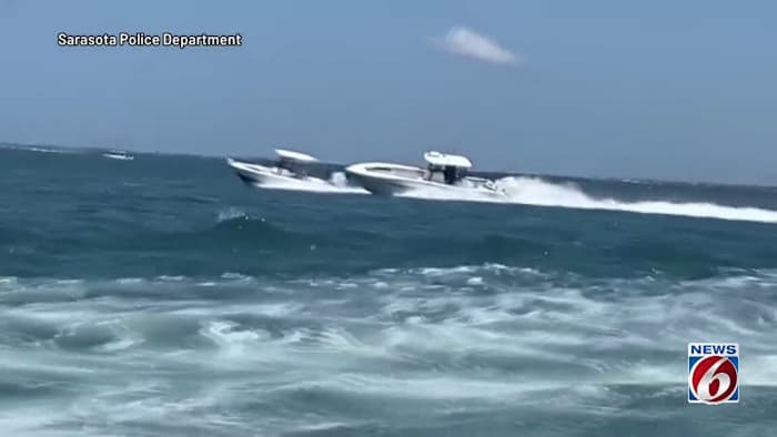 Caught on camera: Florida officer leaps onto runaway boat