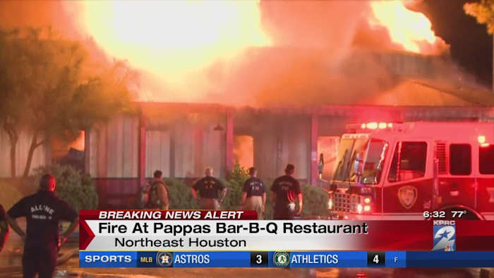 Crews search for cause of Pappas BBQ restaurant fire