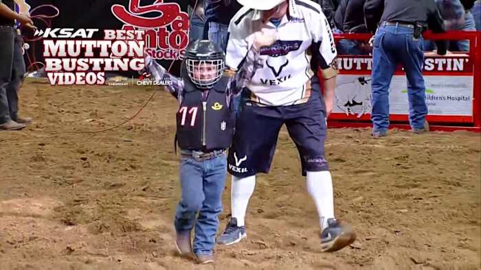 First night of Mutton Busting at the San Antonio Stock Show & Rodeo