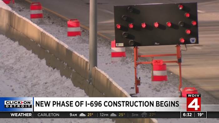 New phase of I-696 construction begins Monday -- here's what to know