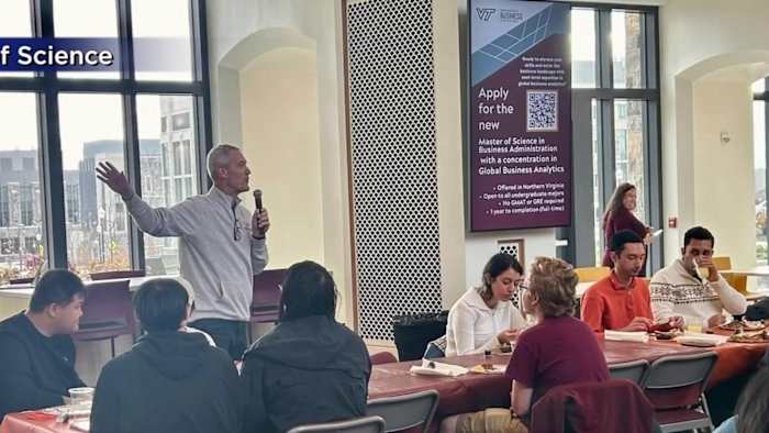 WATCH: Virginia Tech Dean of Science hosts students for Thanksgiving Dinner