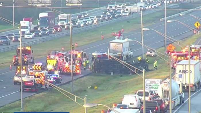 I-4 lanes reopen after driver rescued in septic tanker crash