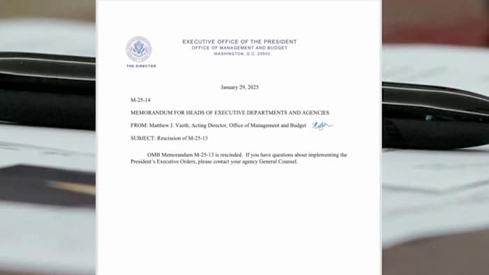 Trump administration rescinds memo freezing federal funding after ...