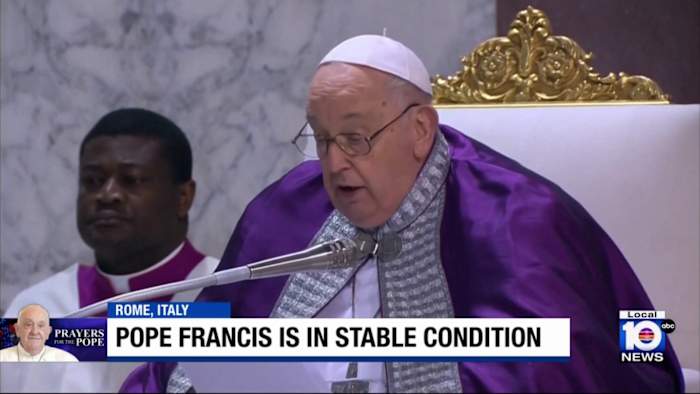 Pope Francis stable after suffering 2 episodes of acute respiratory failure