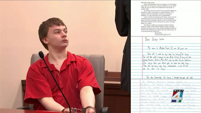 ‘I’m sorry for all the pain I caused’: Aiden Fucci, relatives write ...