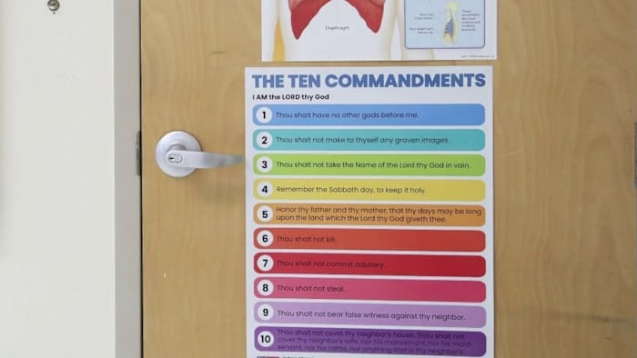 Ten Commandments Posters On Display Across Texas Public School Classrooms