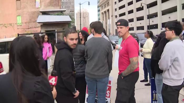 David Taylor supporters flock to Detroit court, all decline comment