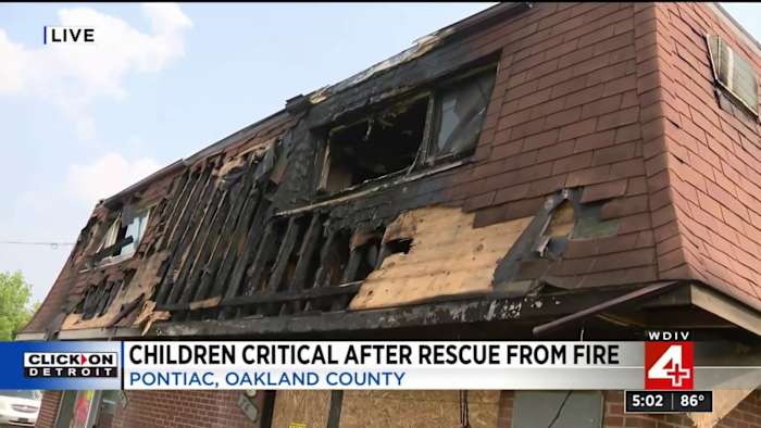 Witness describes Pontiac fire that left 2 children in critical condition