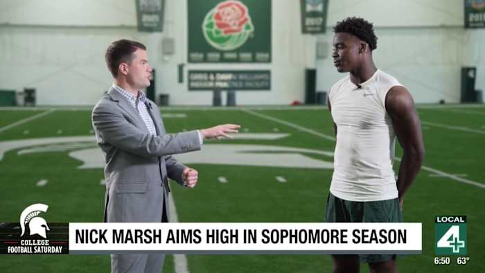 Michigan State football star Nick Marsh aims high in sophomore season