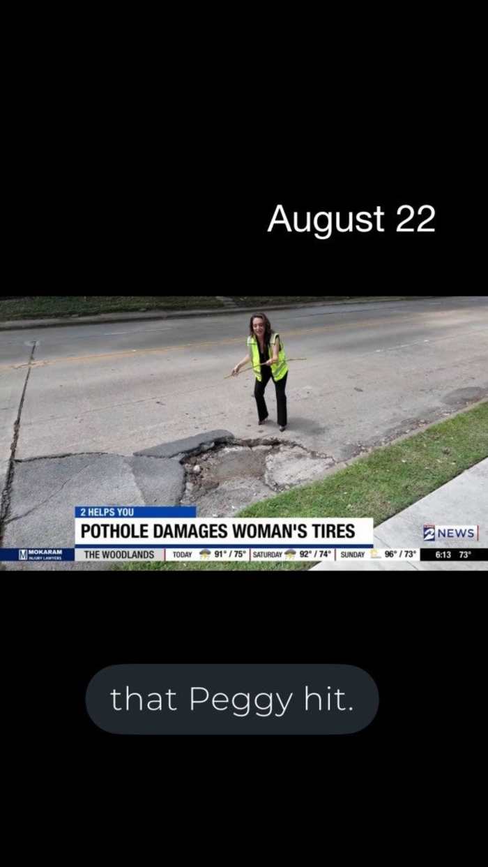 Pothole damaging tires, bending rims on Houston area roads