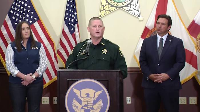 St. Johns County Sheriff Robert Hardwick speaks at press conference ...