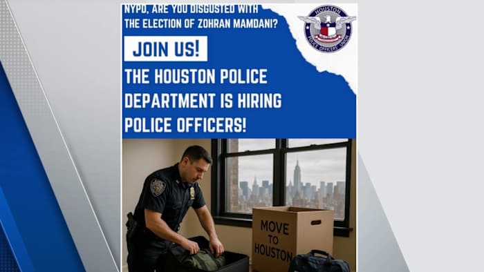 Houston Police Officers Union posted message for NYPD officers