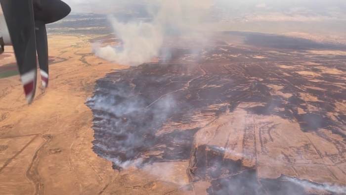 Aerial footage shows fire devastation in Maui