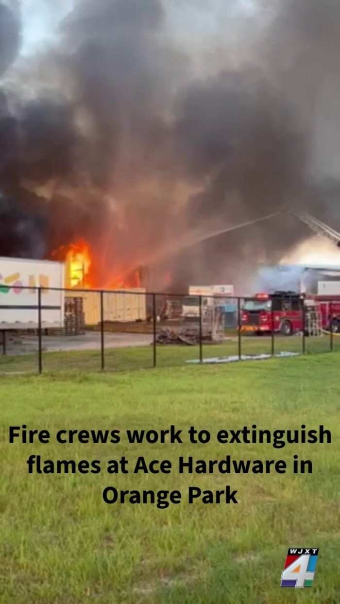 Clay County firefighters battling massive blaze at Ace Hardware into ...
