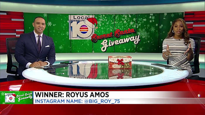 Local 10 anchors select first Secret Santa winner