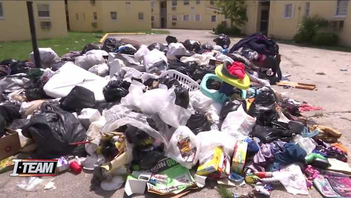 City cleans up of pile of garbage at apartment complex, but issues remain