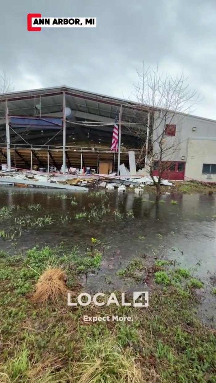Storm damage in Ann Arbor