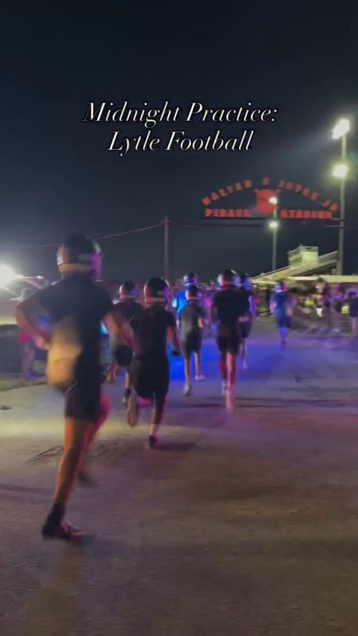 KSAT SPORTS NOW: Lytle football midnight practice