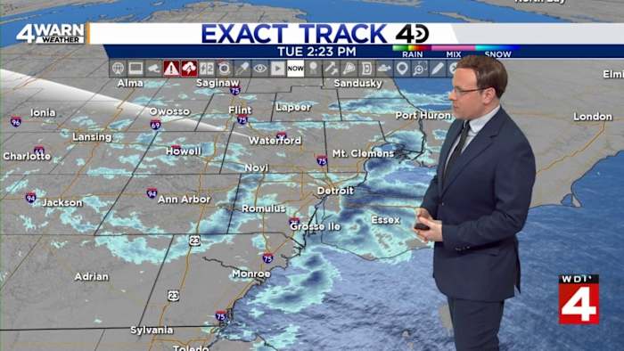 How much more snow will Metro Detroit get rest of Tuesday, Wednesday?