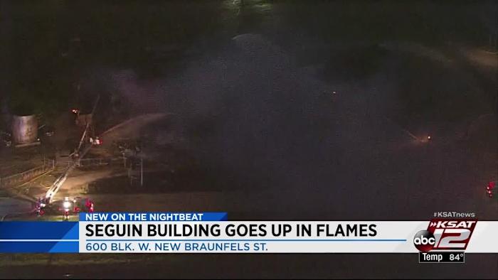 Video: Seguin fire crews battle 3-alarm blaze in old grain building