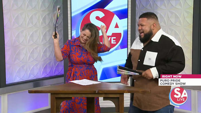 Clack that fan with big laughs and puro pride at this comedy bash