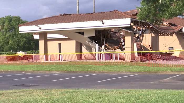 Orange County bank drive-thru roof collapses, no injuries reported