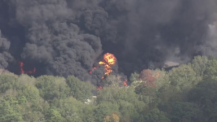 Massive fire spotted over Shepherd plant