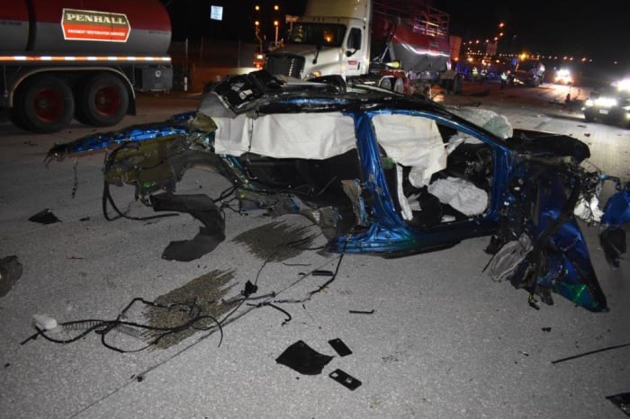 PHOTOS: Car clocked at 130 mph obliterated in I-4 crash; 2 Florida men ...