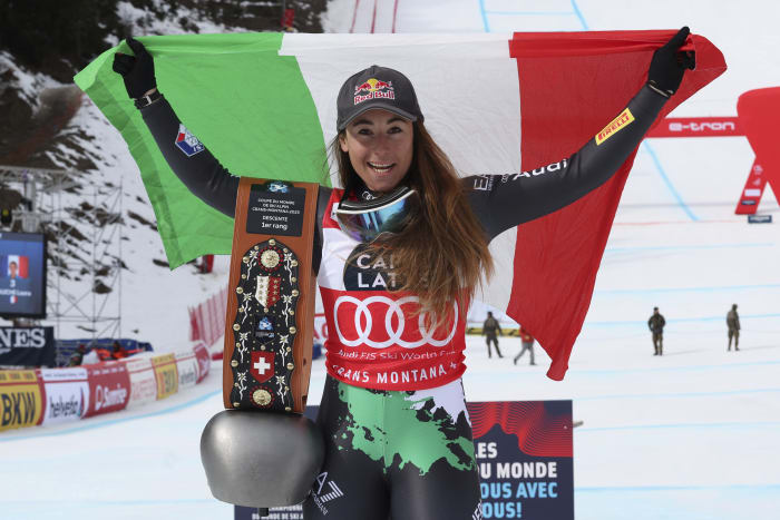 Sofia Goggia wins World Cup downhill, closes on season title