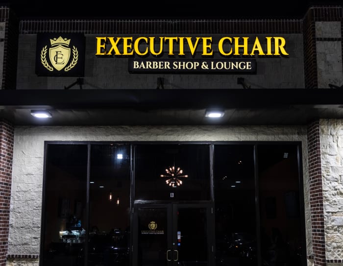 Take a peek inside this high-end barbershop with lounge in La Marque