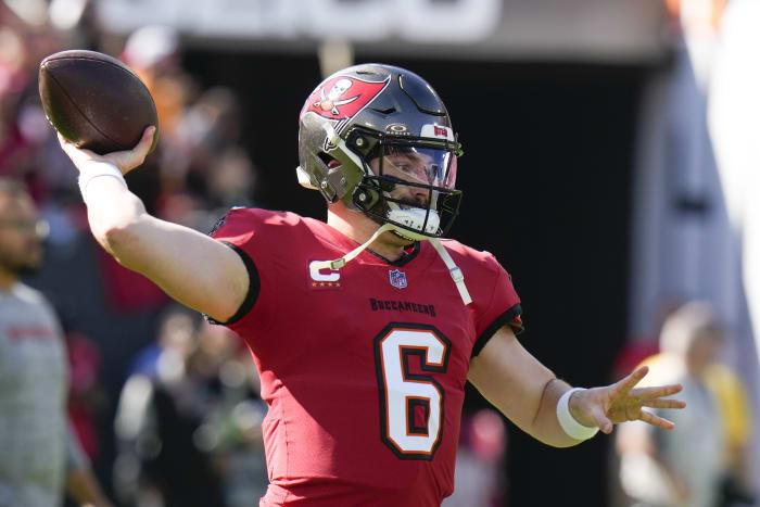 Mayfield practices with sore ribs, plans to start Buccaneers' must-win ...