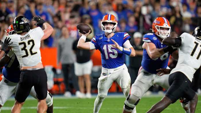 Graham Mertz, Montrell Johnson account for scores as Florida beats UCF ...