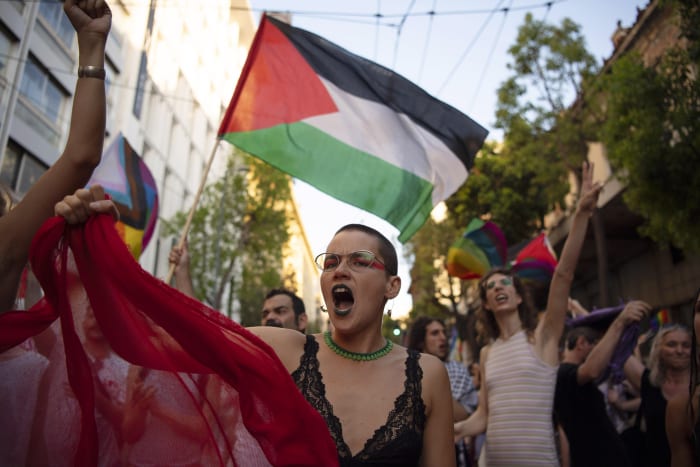 As LGBTQ+ Pride’s crescendo approaches, tensions over war in Gaza ...