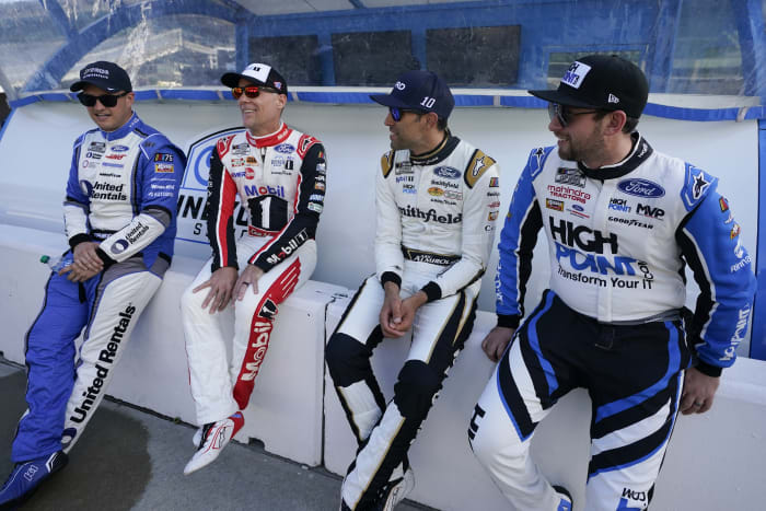 Preece ready to get back in the car at Darlington after frightening ...