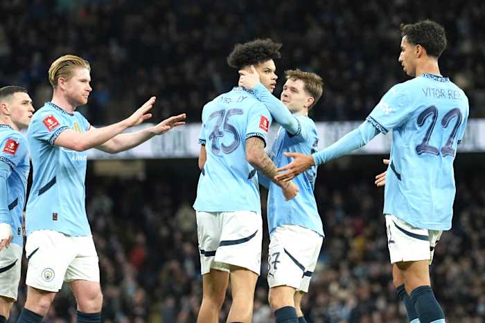 Man City gets past Plymouth to reach FA Cup quarters. Millwall keeper ...