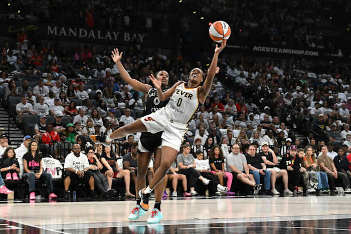 Kelsey Mitchell scores 34 points, leads Fever to Game 1 upset win over ...