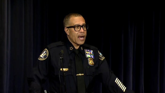 Detroit police chief to address video of officer driving through crowd ...