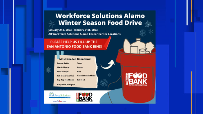 Workforce Solutions hosts annual winter food drive benefiting the SA ...