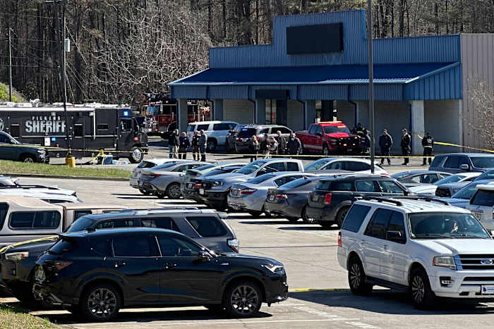 One person hospitalized and suspect shot after a shooting at a Georgia ...