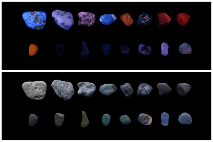 Who knew beaches in the dark could be so fun? Fluorescent rocks found ...