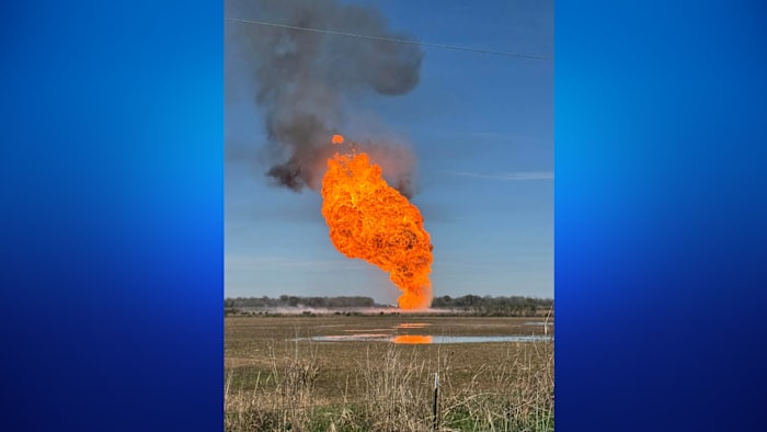 PHOTOS: Fire towers high in the air after gas line explosion in Wharton ...